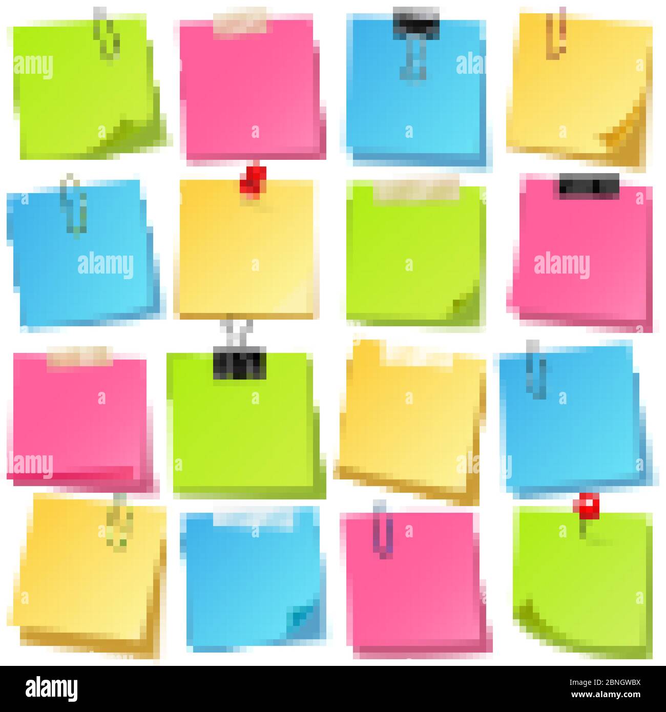 Colored Post It Clipart