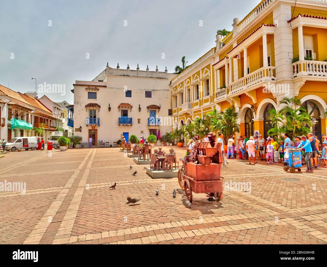 Cartagena, Colombia: Colonial center, HDR Image Stock Photo - Alamy