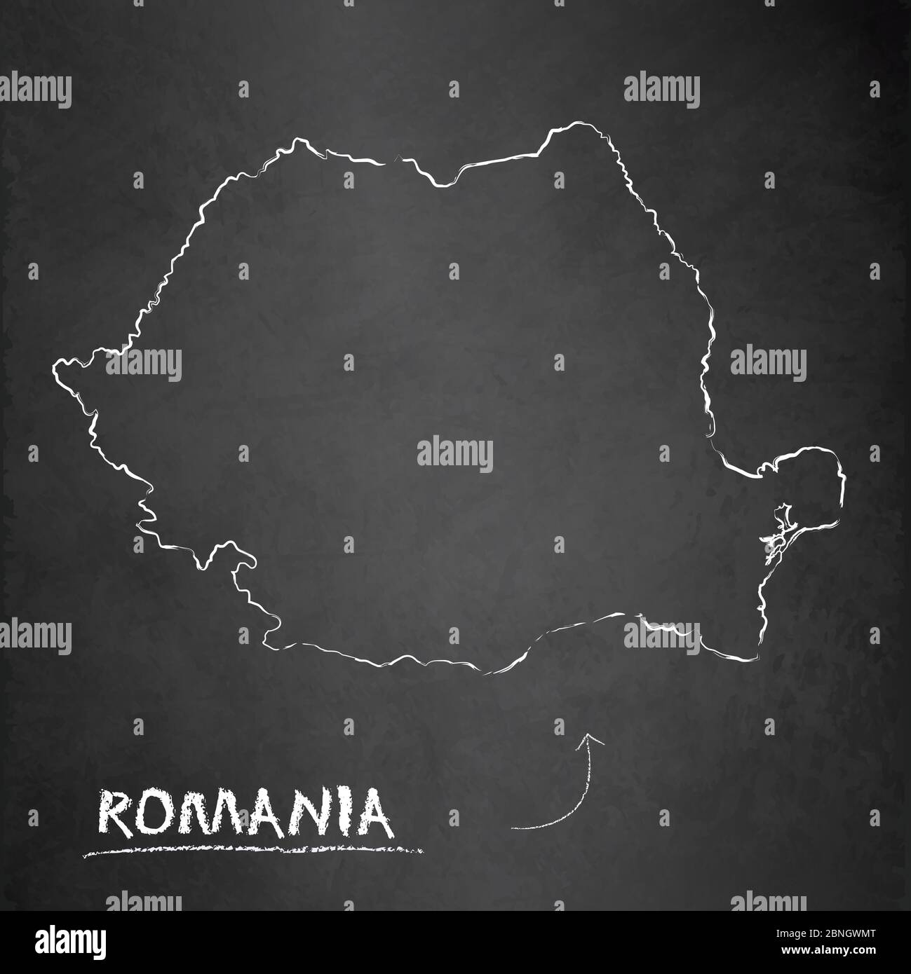 Outline romania map Stock Vector Images - Alamy