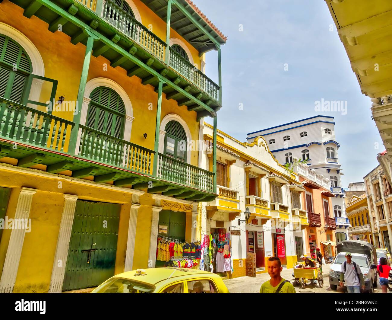 Cartagena, Colombia: Colonial center, HDR Image Stock Photo - Alamy