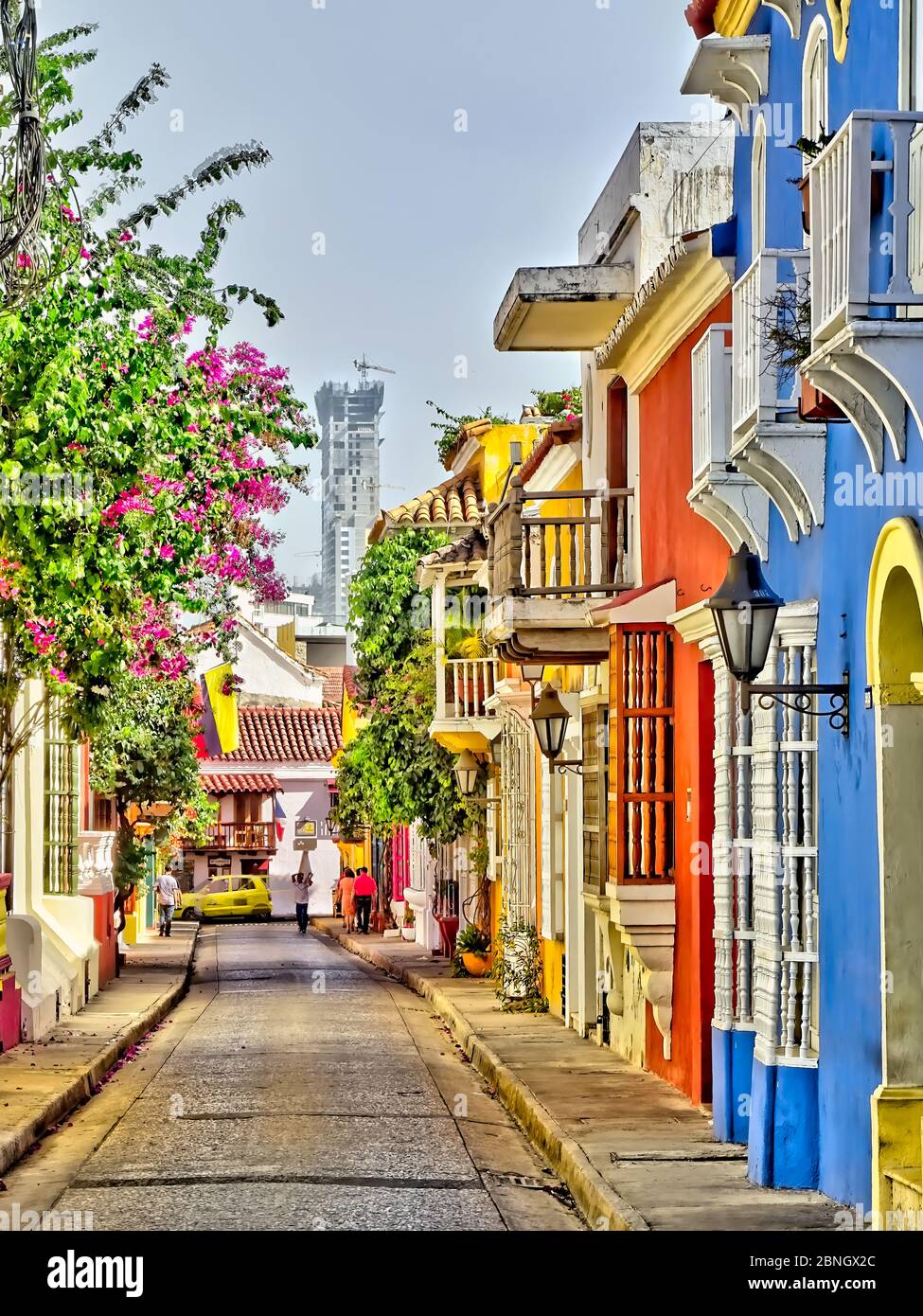 Cartagena, Colombia: Colonial center, HDR Image Stock Photo - Alamy