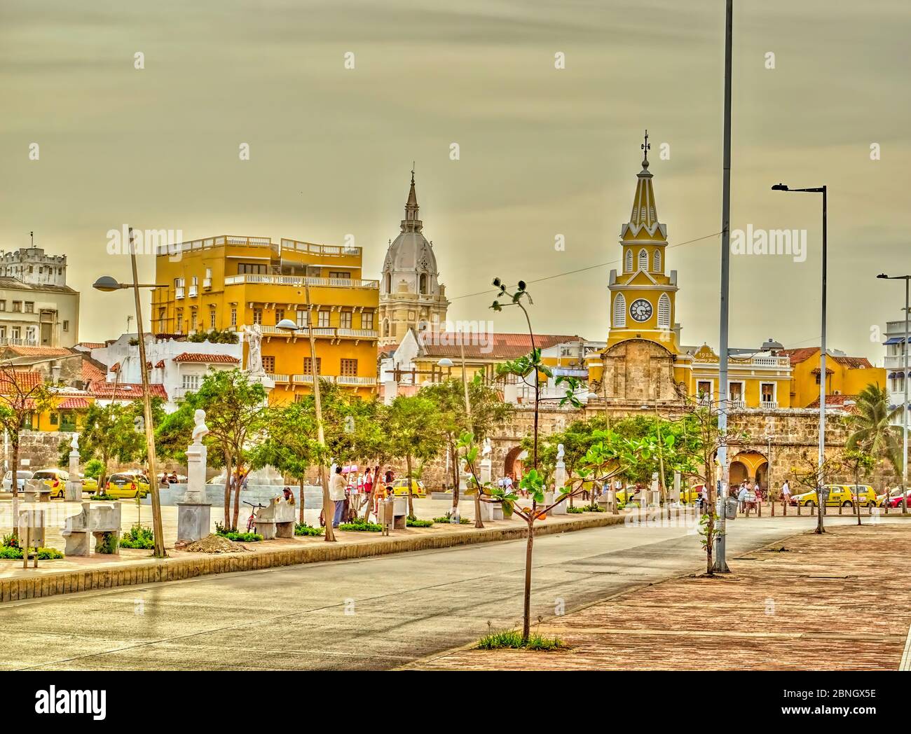 Cartagena, Colombia: Colonial center, HDR Image Stock Photo - Alamy