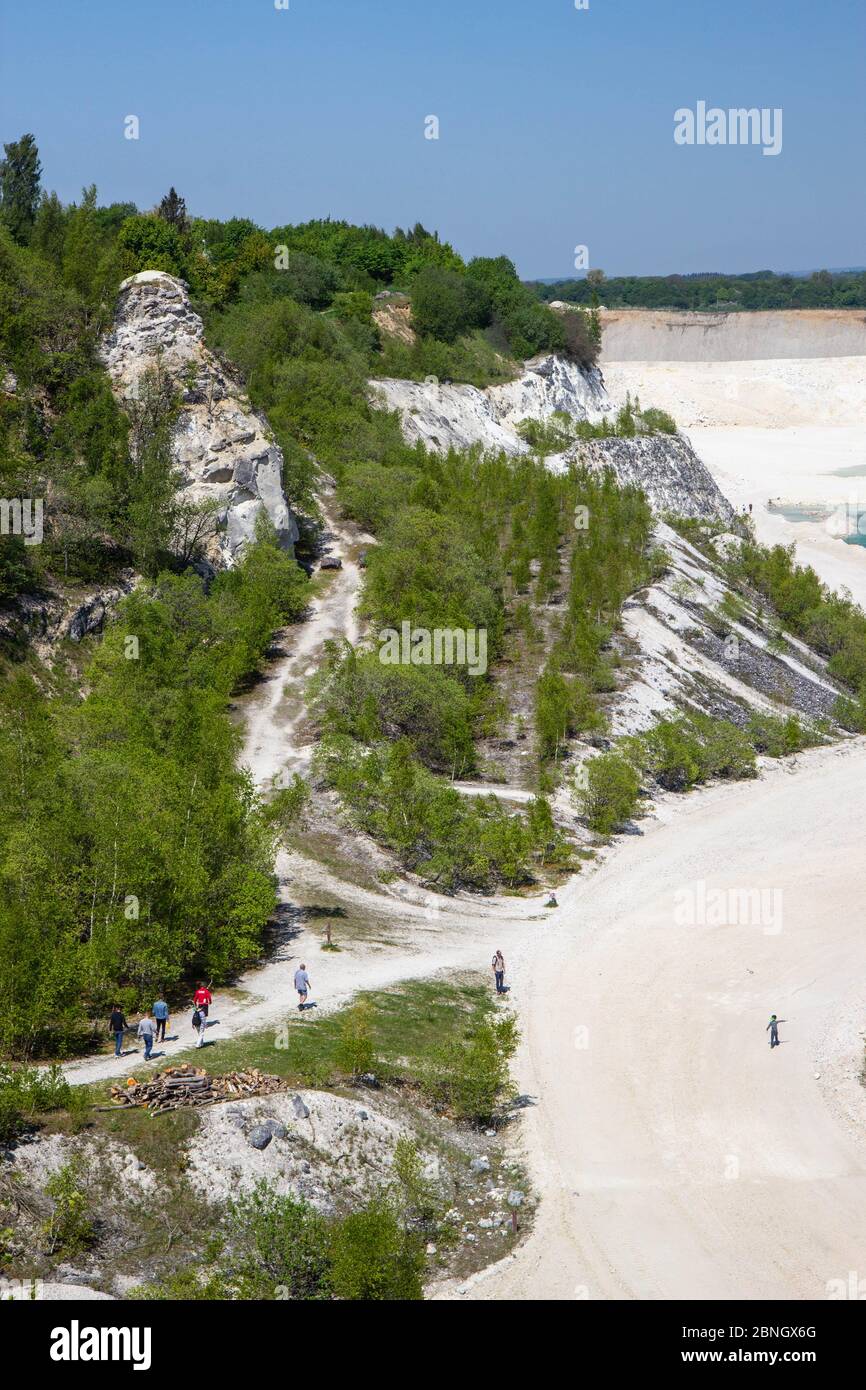 View of Faxe Kalkbrud, a Limestone quarry, Denmark Stock Photo - Alamy