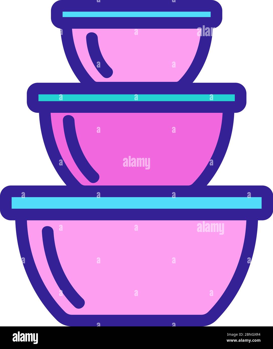 food storage containers in different sizes icon vector outline ...