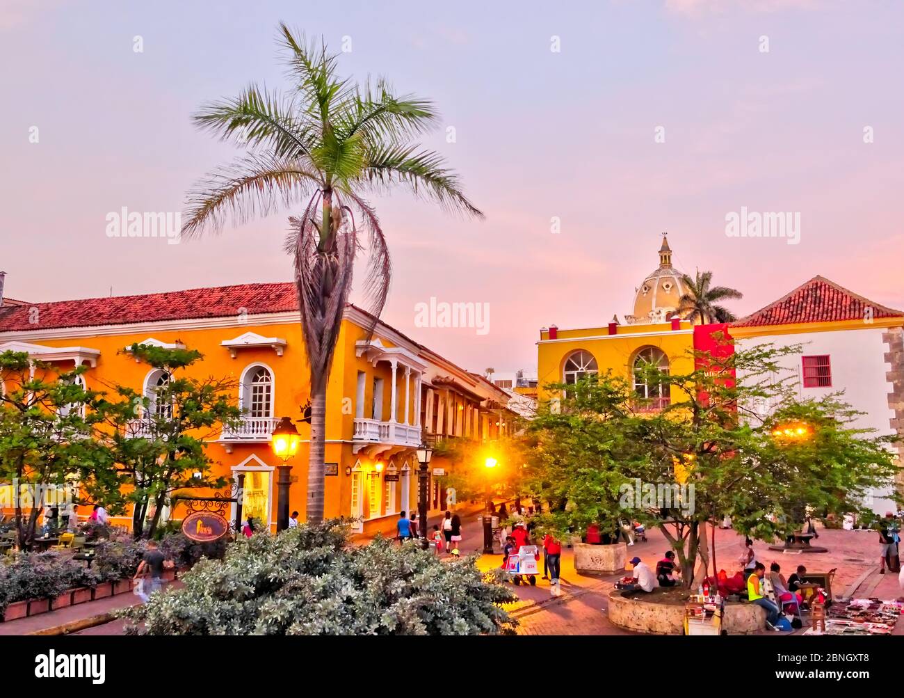 Cartagena, Colombia: Colonial center, HDR Image Stock Photo - Alamy