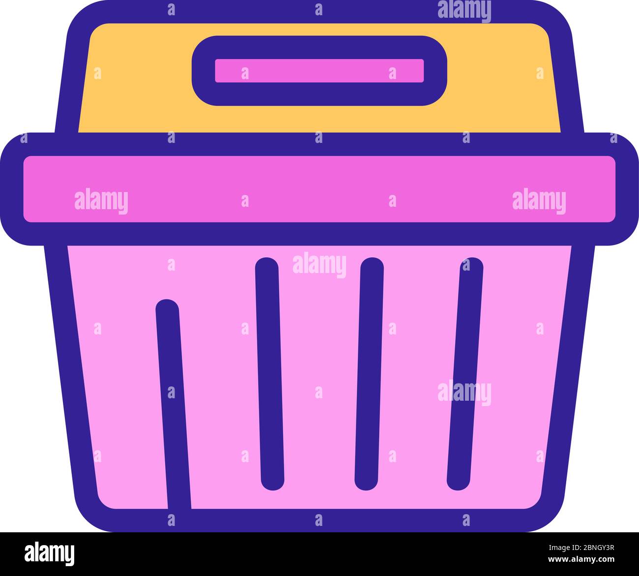 rectangular food container icon vector outline illustration Stock ...