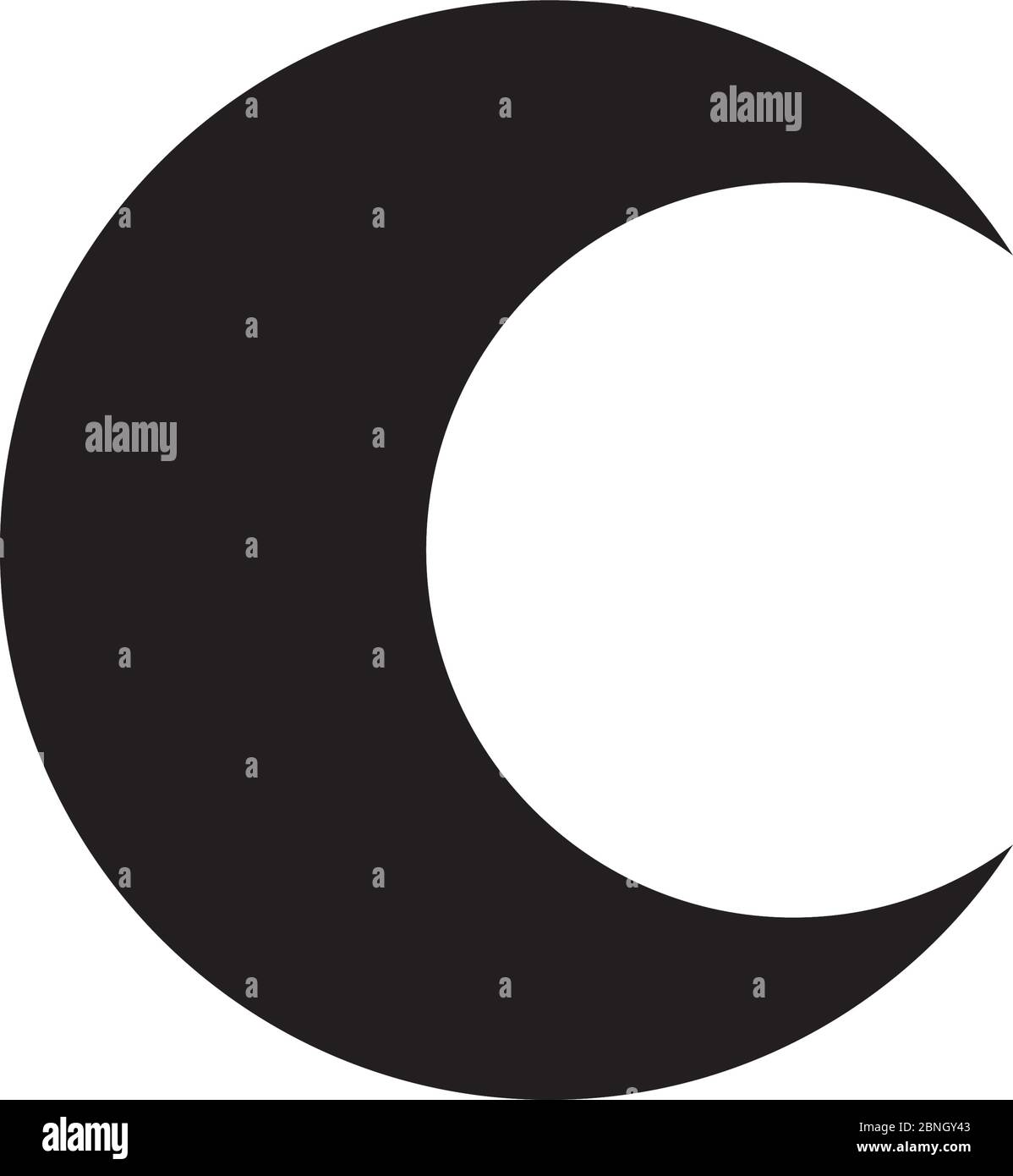 Moon wallpaper crescent vector Black and White Stock Photos & Images ...