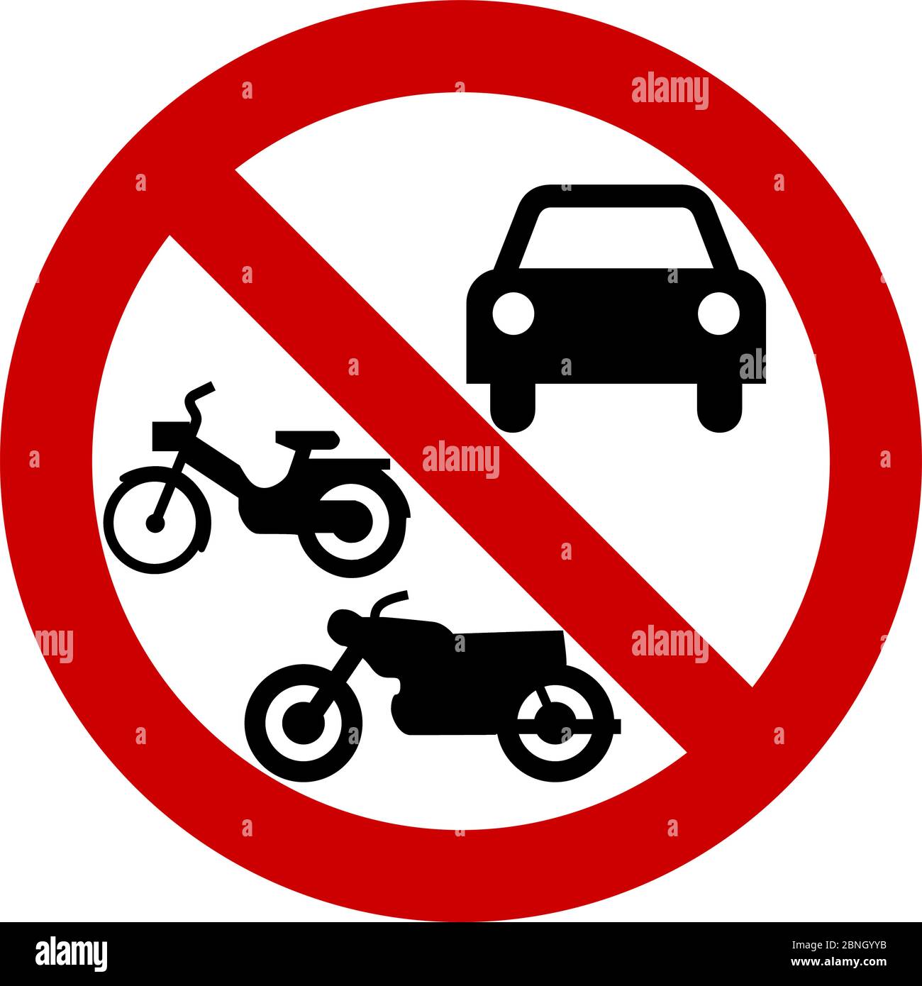 No motorcycles no car sign hi-res stock photography and images - Alamy