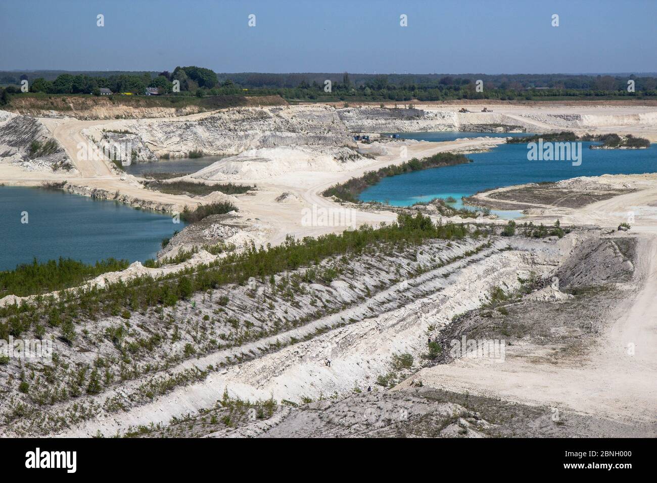 View of Faxe Kalkbrud, a Limestone quarry, Denmark Stock Photo - Alamy