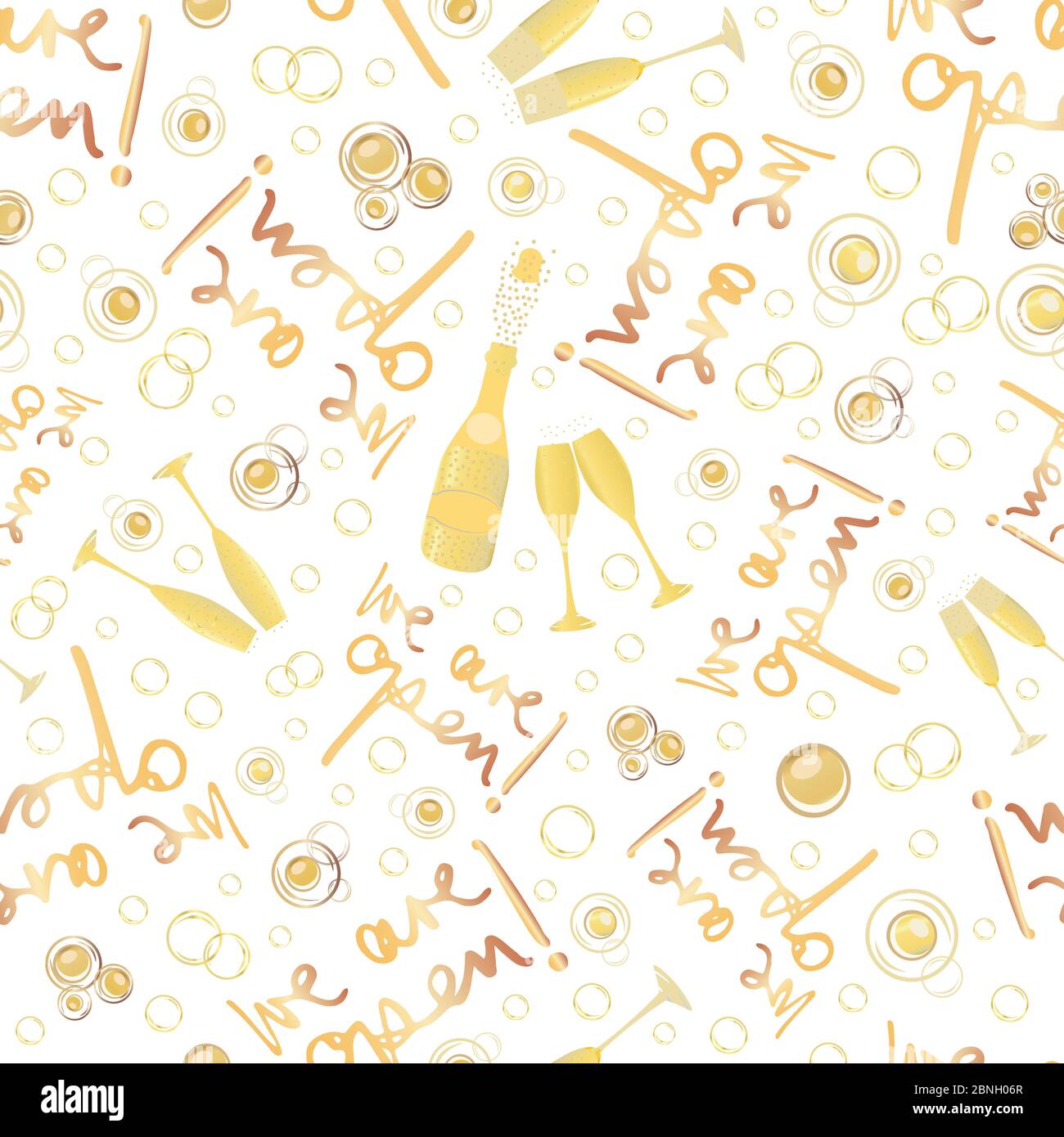 Champagne icons business opening vector seamless pattern background ...