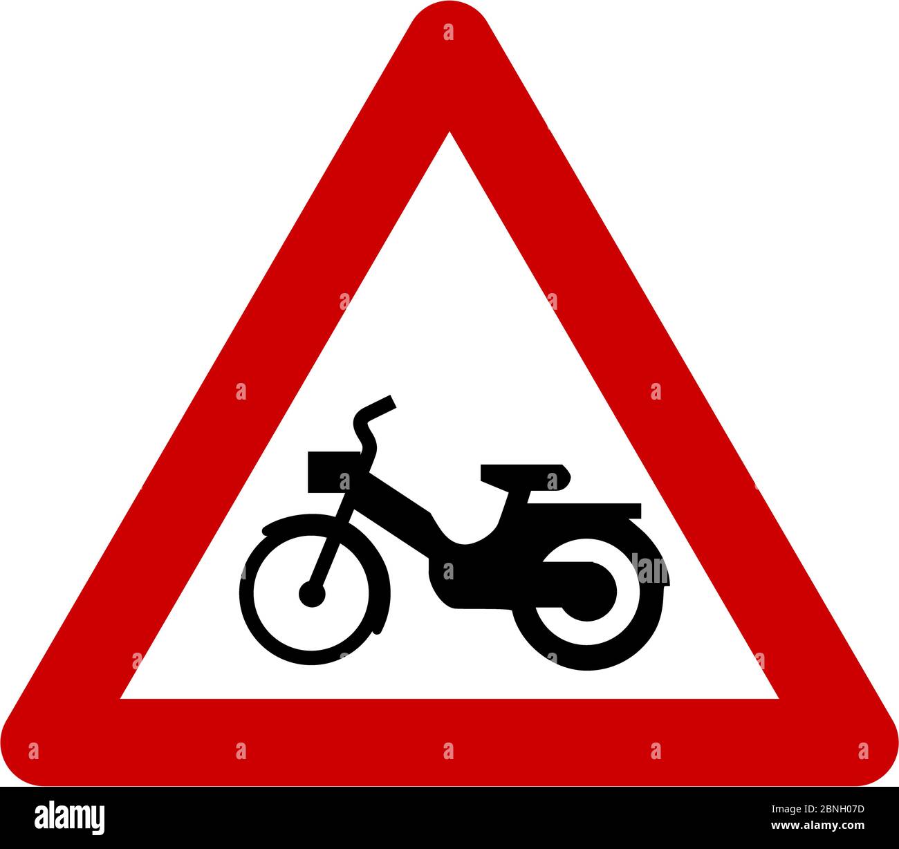 Warning sign with motorcycle symbol Stock Photo - Alamy