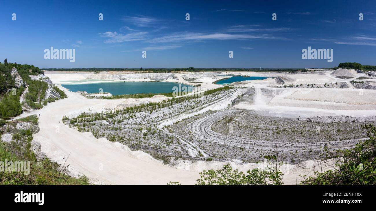 View of Faxe Kalkbrud, a Limestone quarry, Denmark Stock Photo - Alamy