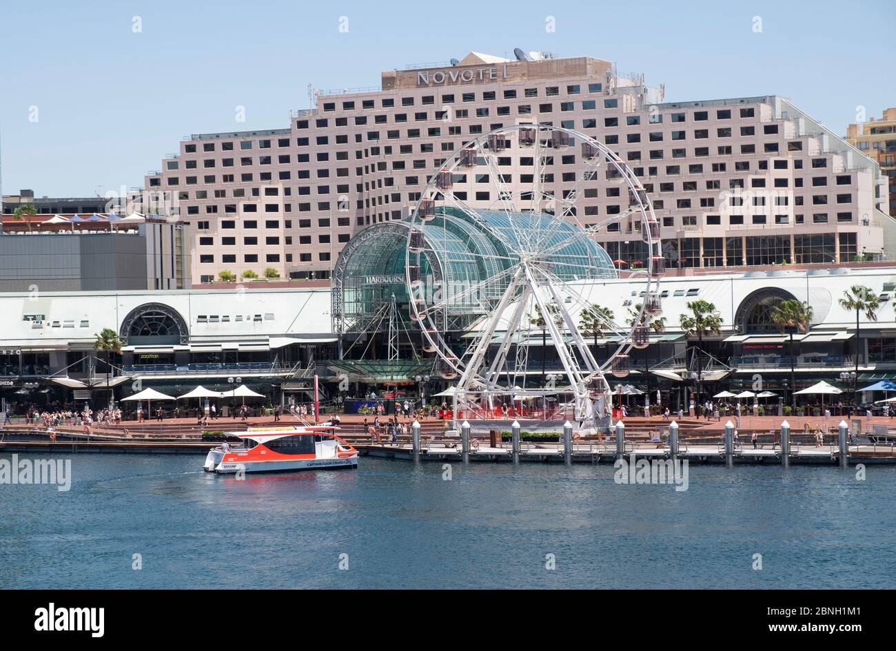 Looking across Darling Harbour to the giant wheel and Harbourside ...