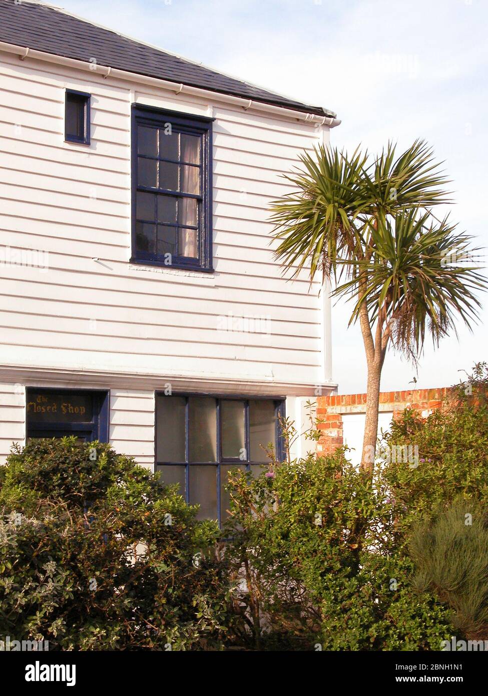 Detail of windows and weatherboarding of Quebec House, Spice Island ...