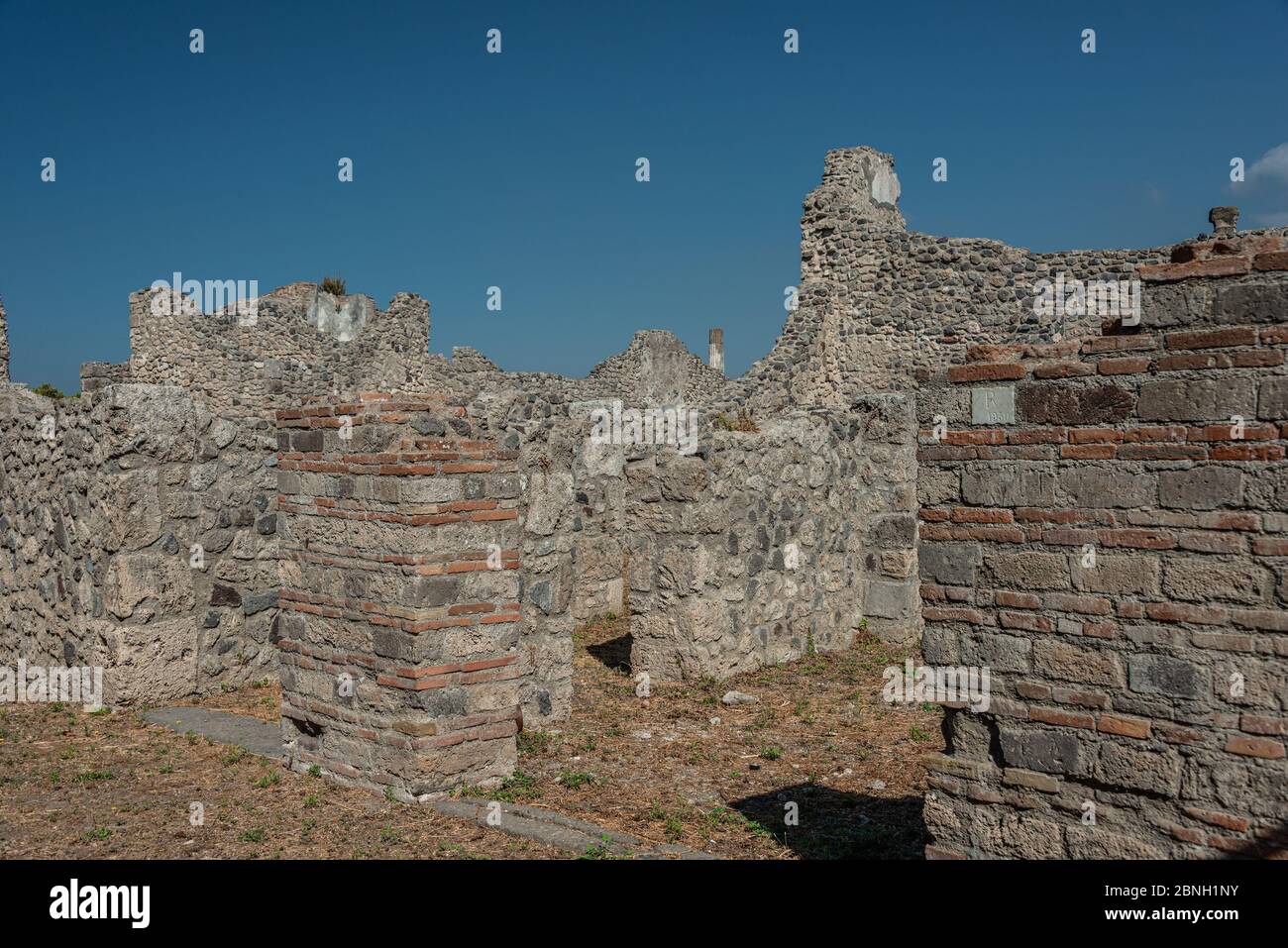 Ruins of ancient city Pompeii, destroyed by volcanic eruption of ...