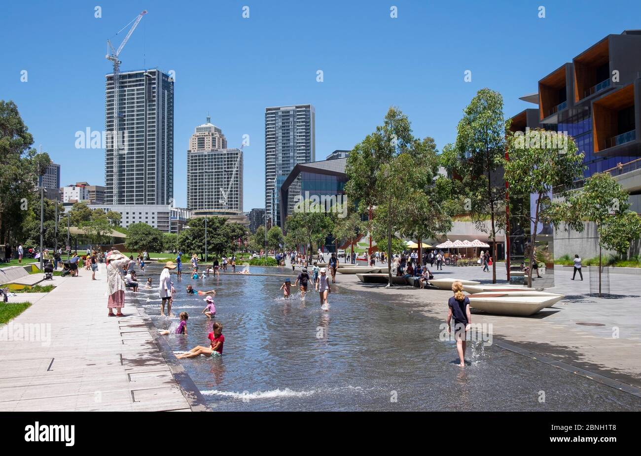 Playground in Darling Quarter,a precinct of Darling Harbour, located in ...