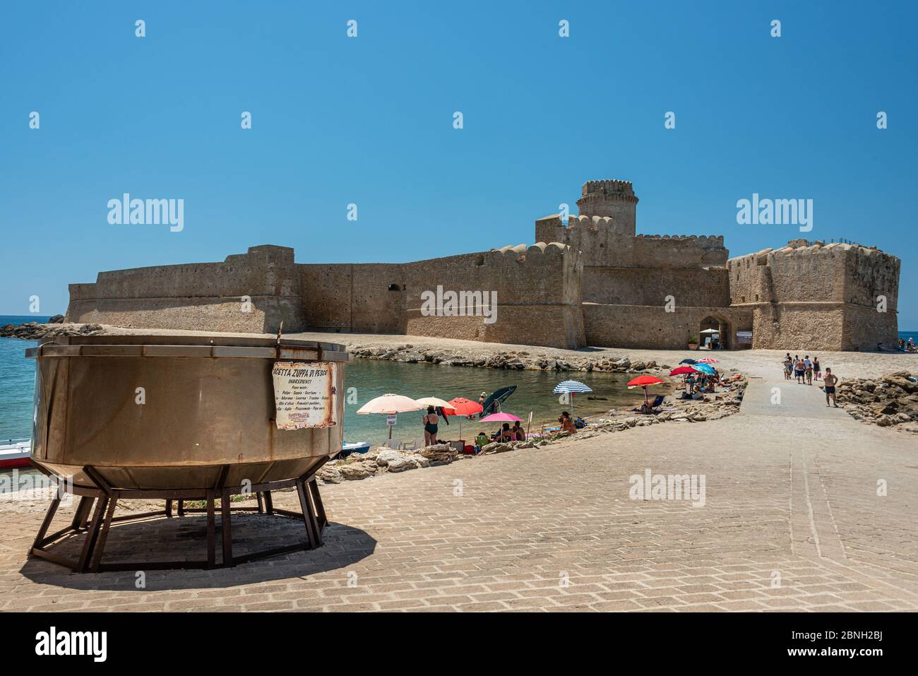 Castello Aragonese di Le Castella on the beach at Le Castella, Calibria ...