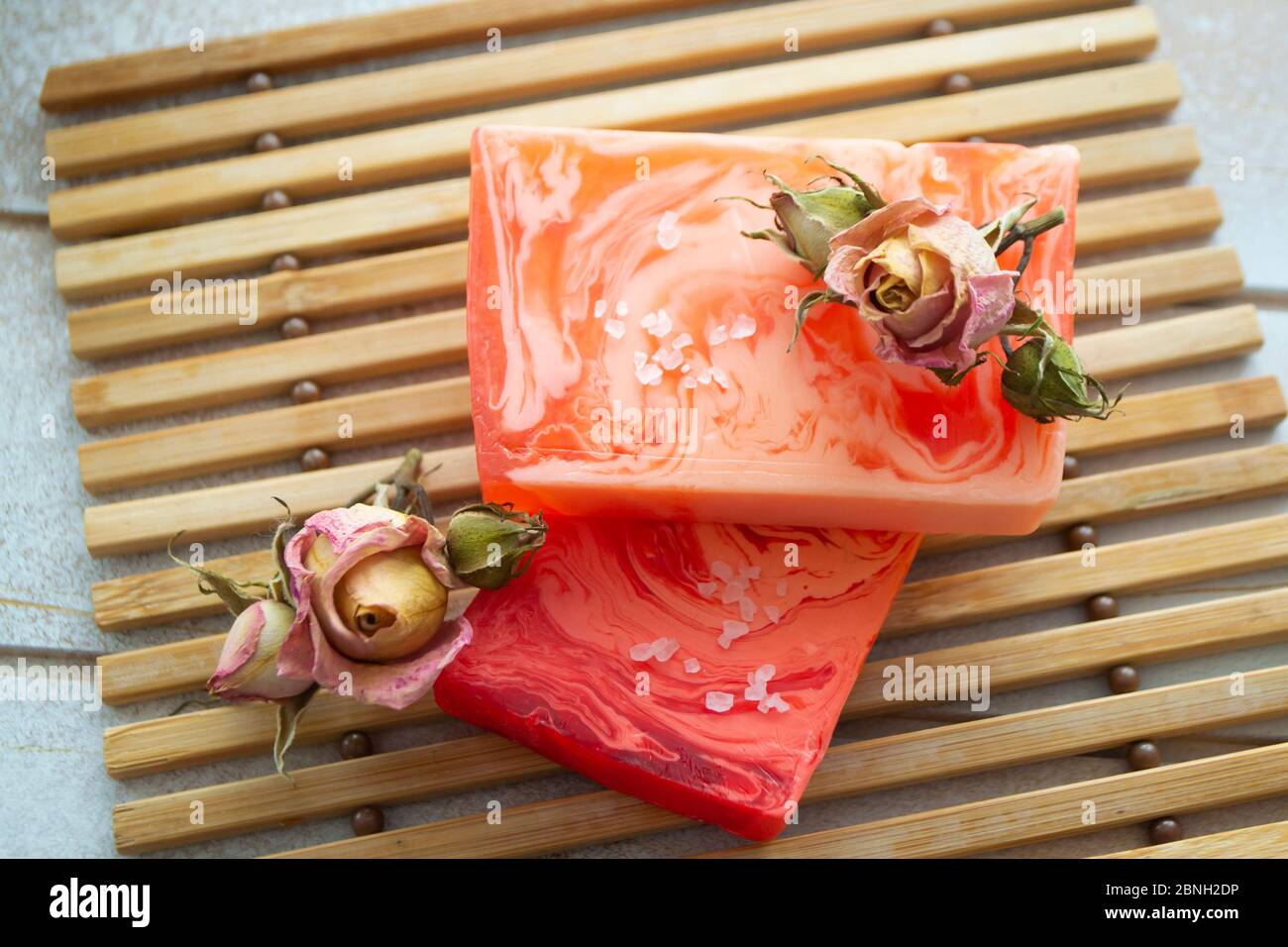 Handmade rose natural soap close up, with vintage roses Stock Photo - Alamy