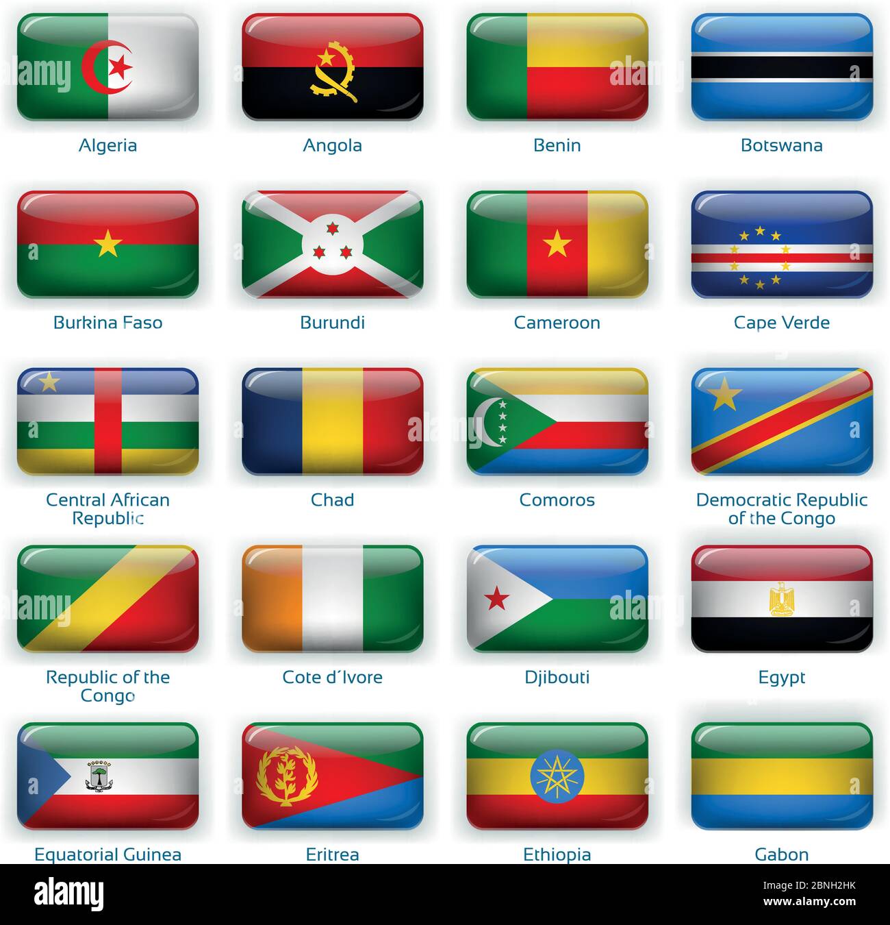 Countries Flags In Africa
