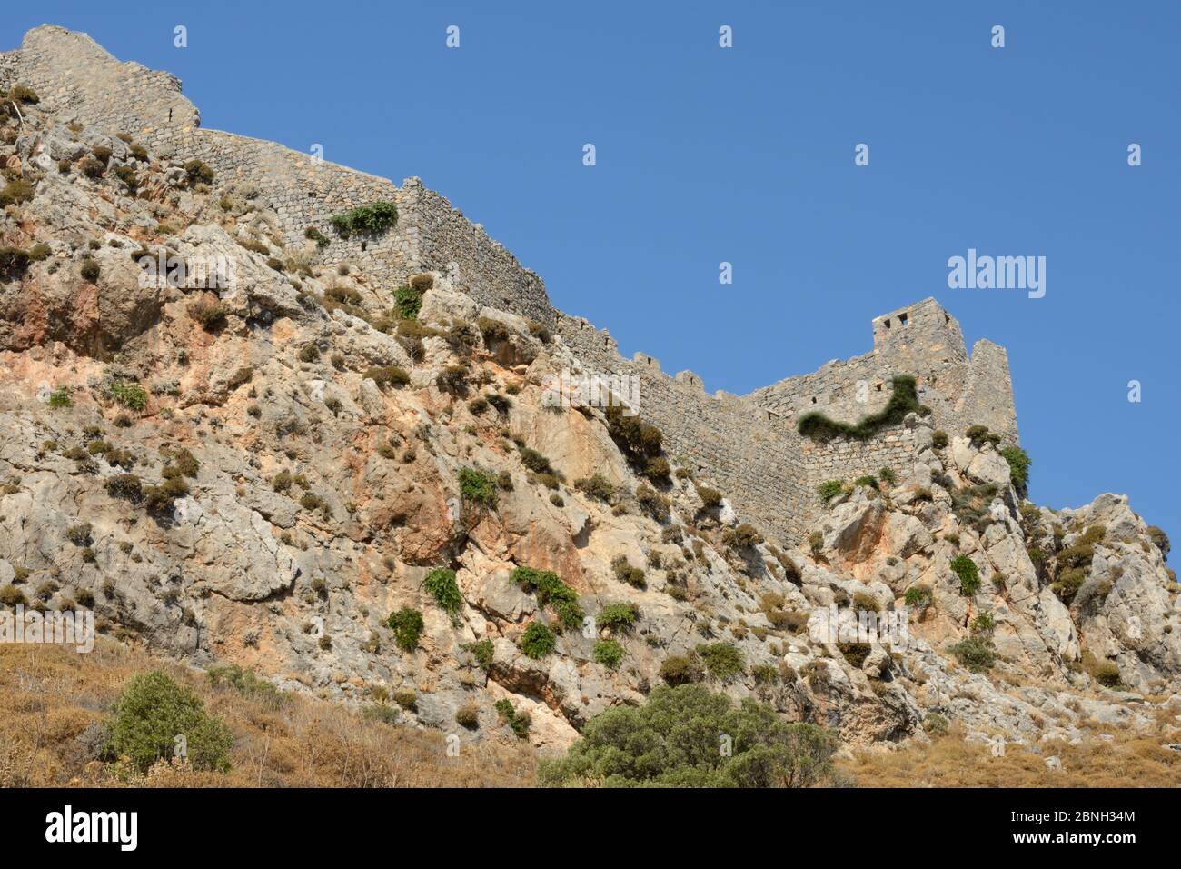Panteli castle built on volcanoc rocks, Pitiki Hill, Platanaos, Leros ...