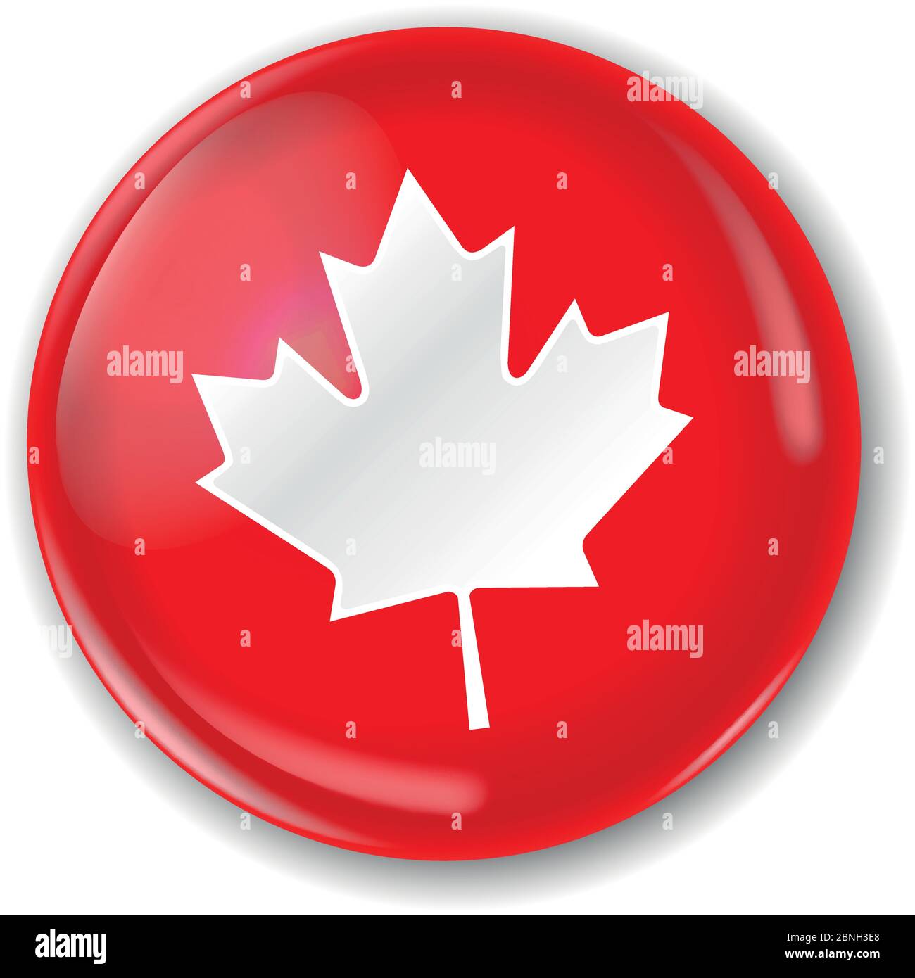 Canadian flag badge. Two layers. Button and flat flag that you can use ...
