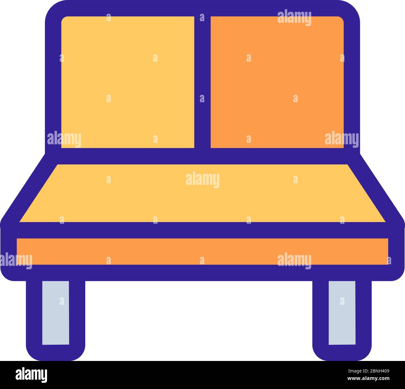 lounge sofa icon vector outline illustration Stock Vector Image & Art ...