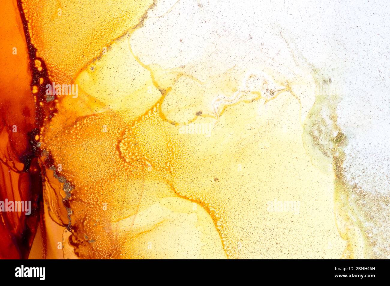 Fresh orange Background. Alcohol inks painting on canvas. Modern art ...