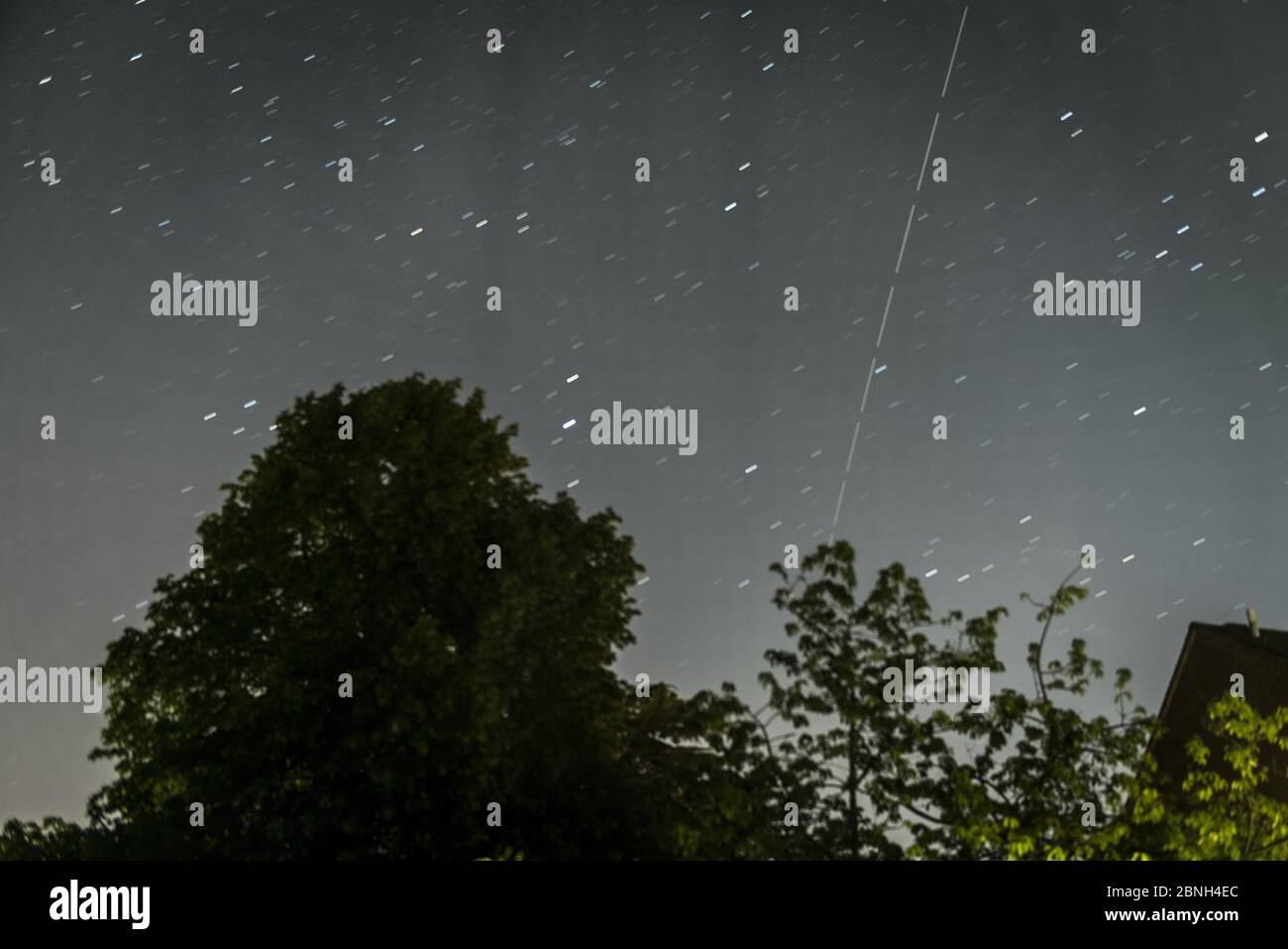 London, UK. 15 May 2020. A composite of long exposure images showing ...