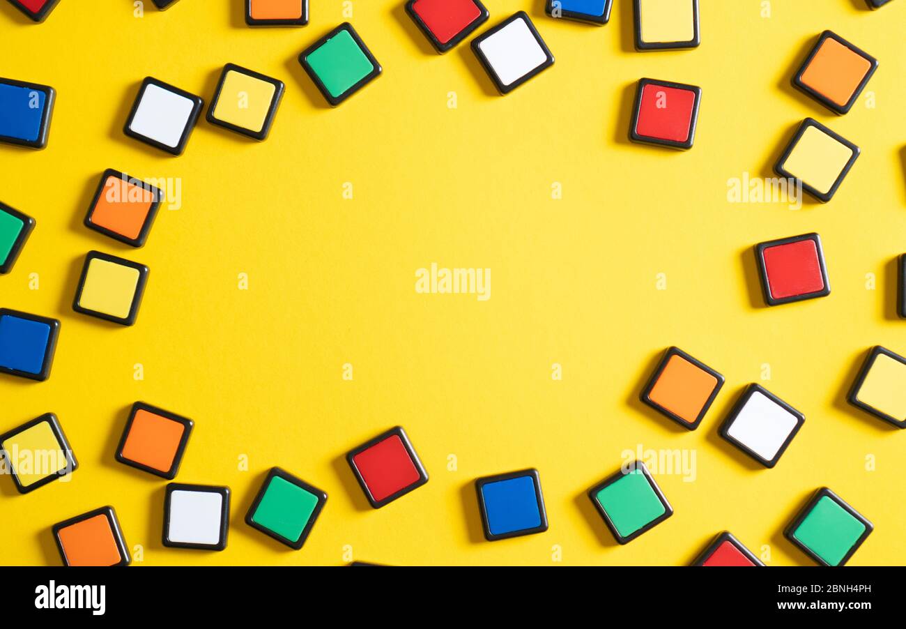 Colorful abstract yellow backdrop with frame and space for your text ...