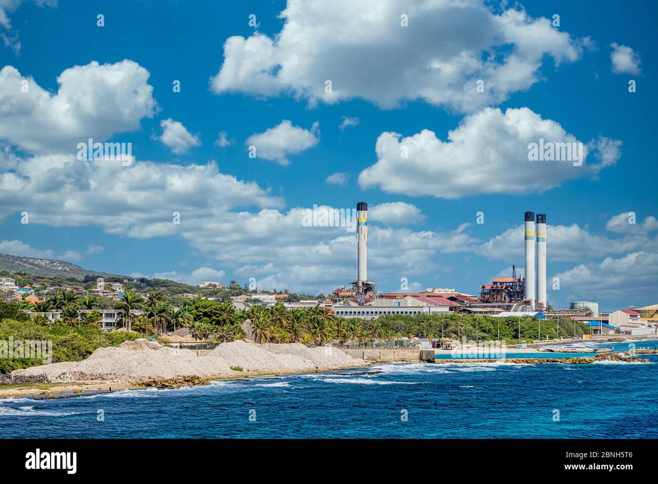 Curacao Oil Industry on Coast Stock Photo - Alamy
