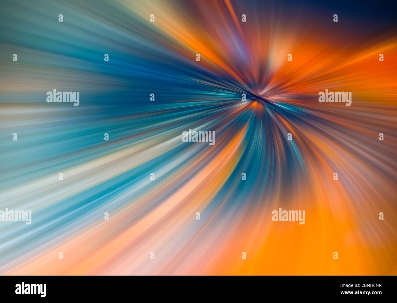 Abstract big data, speed, colorful rays, fibers background in orange ...