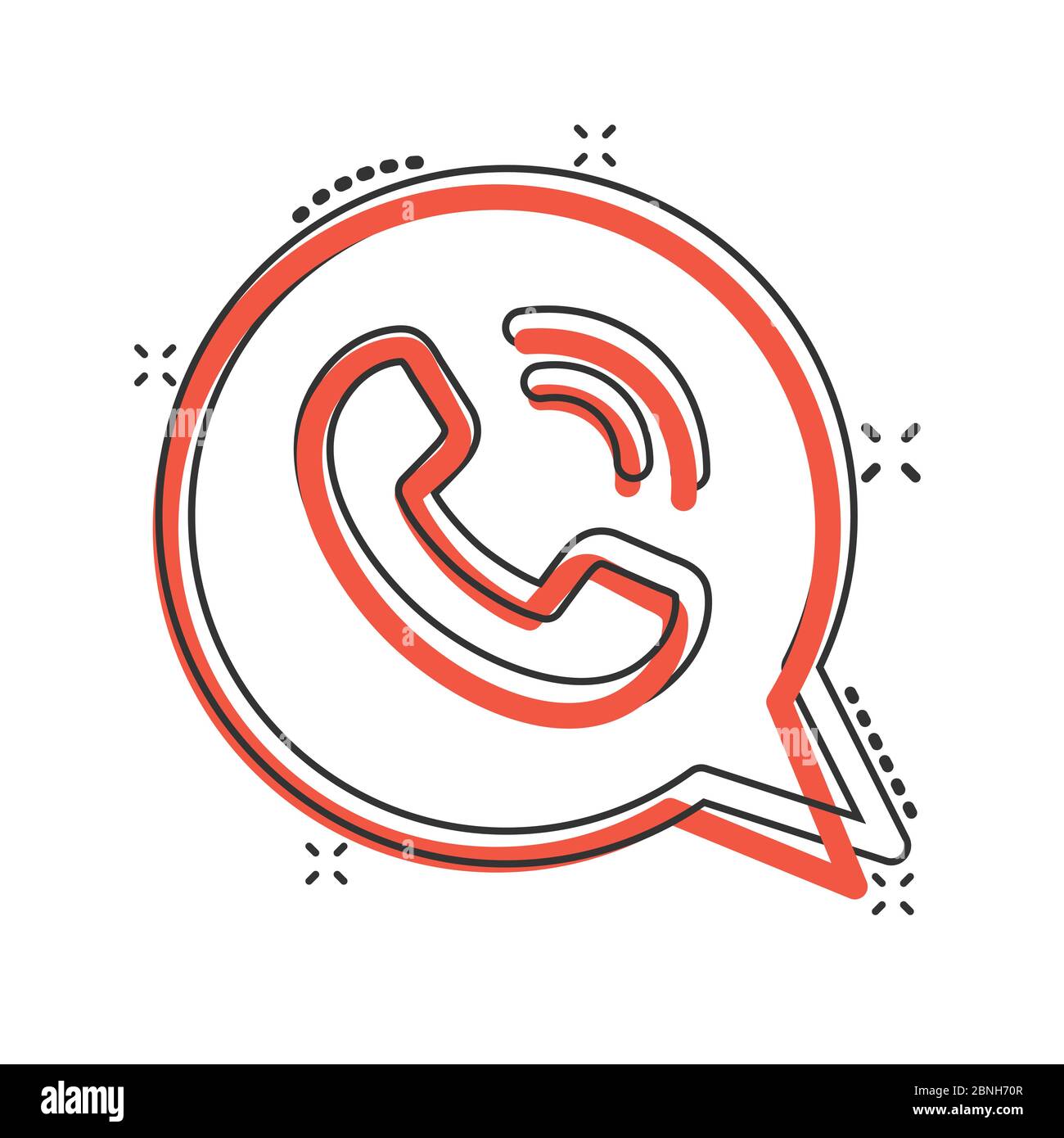 Mobile phone icon in comic style. Telephone talk cartoon vector ...