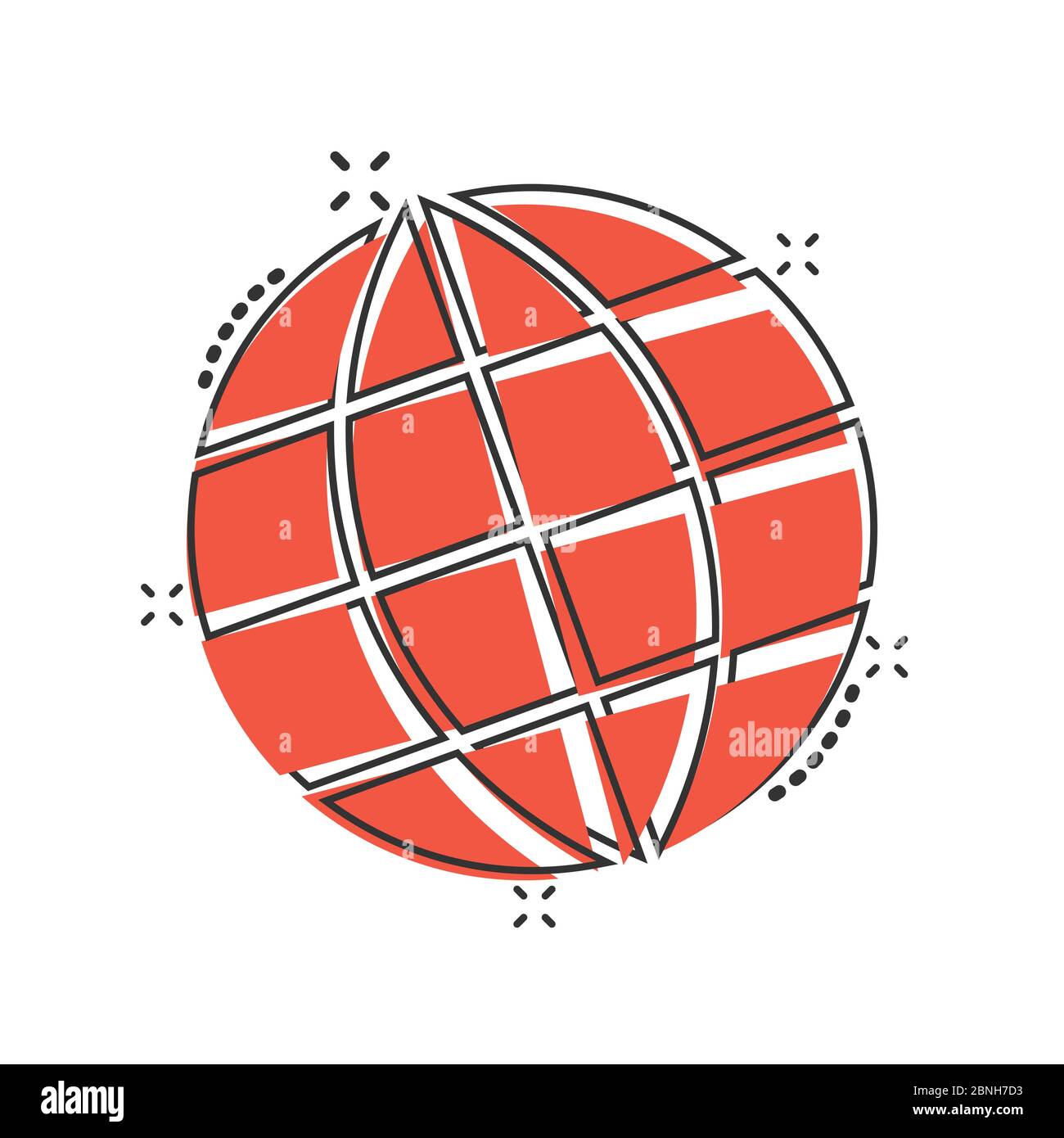 Earth planet icon in comic style. Globe geographic cartoon vector ...