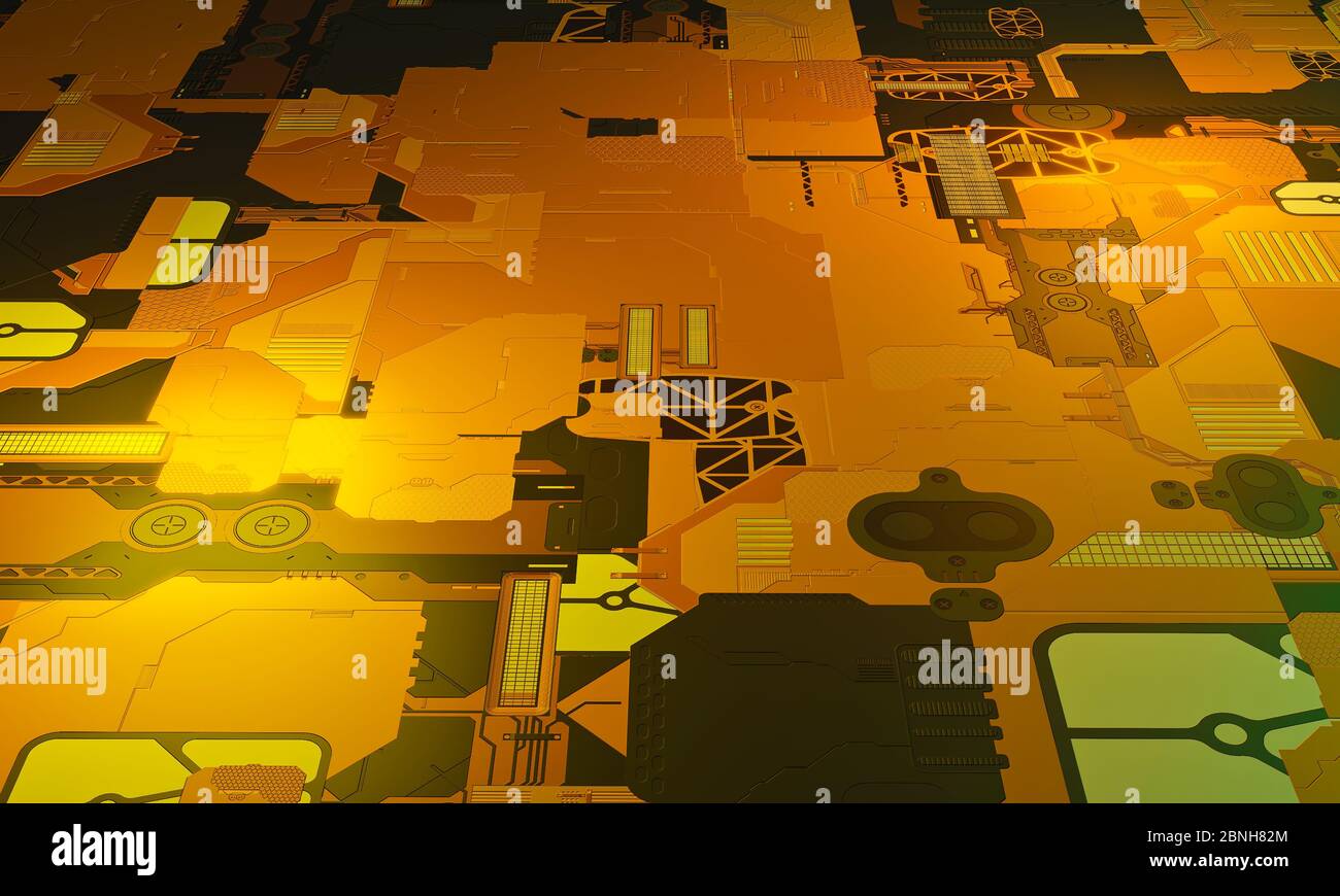 Abstract high tech electronic PCB (Printed circuit board) background in ...