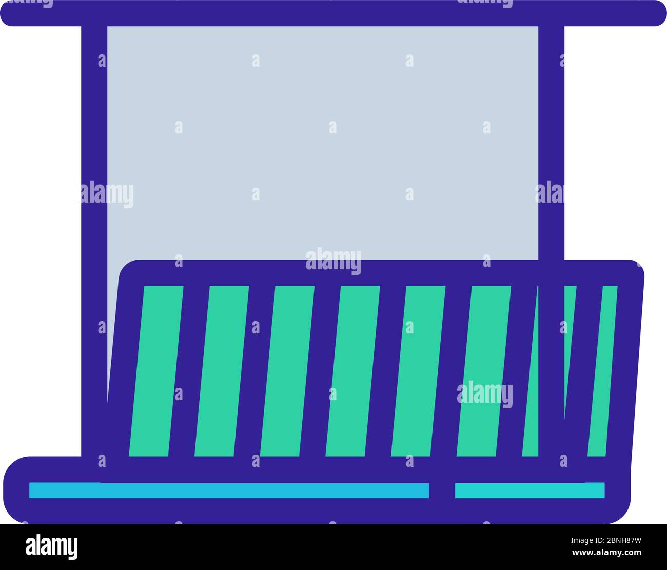 hanging wooden bench side view icon vector outline illustration Stock ...