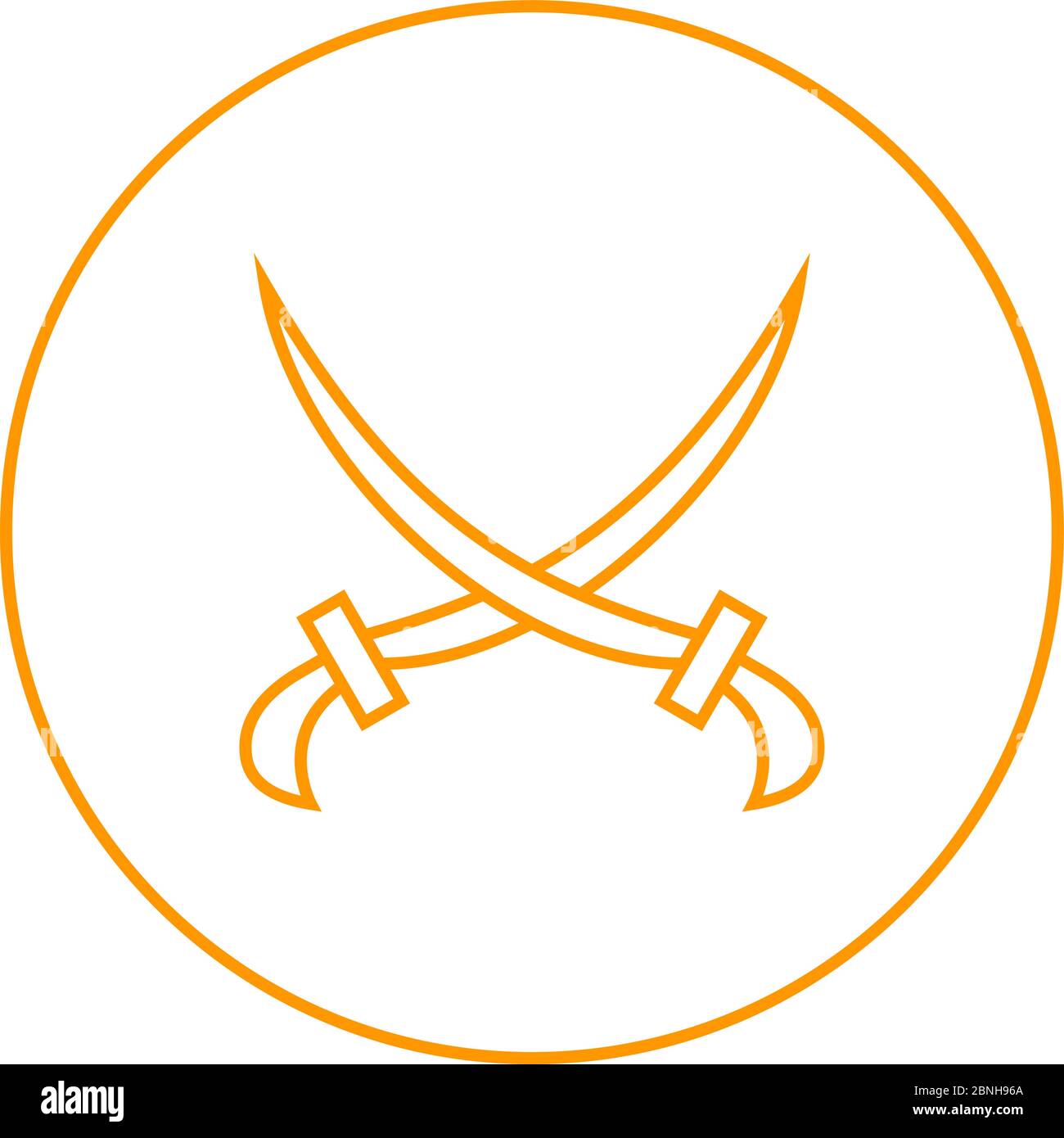 Islamic Sword Logo Arabic Sword Silhouette On The Flag Of Saudi Arabia