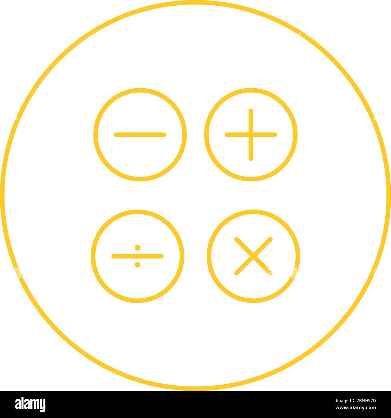 Beautiful Math Symbols Line Vector Icon Stock Vector Image & Art - Alamy