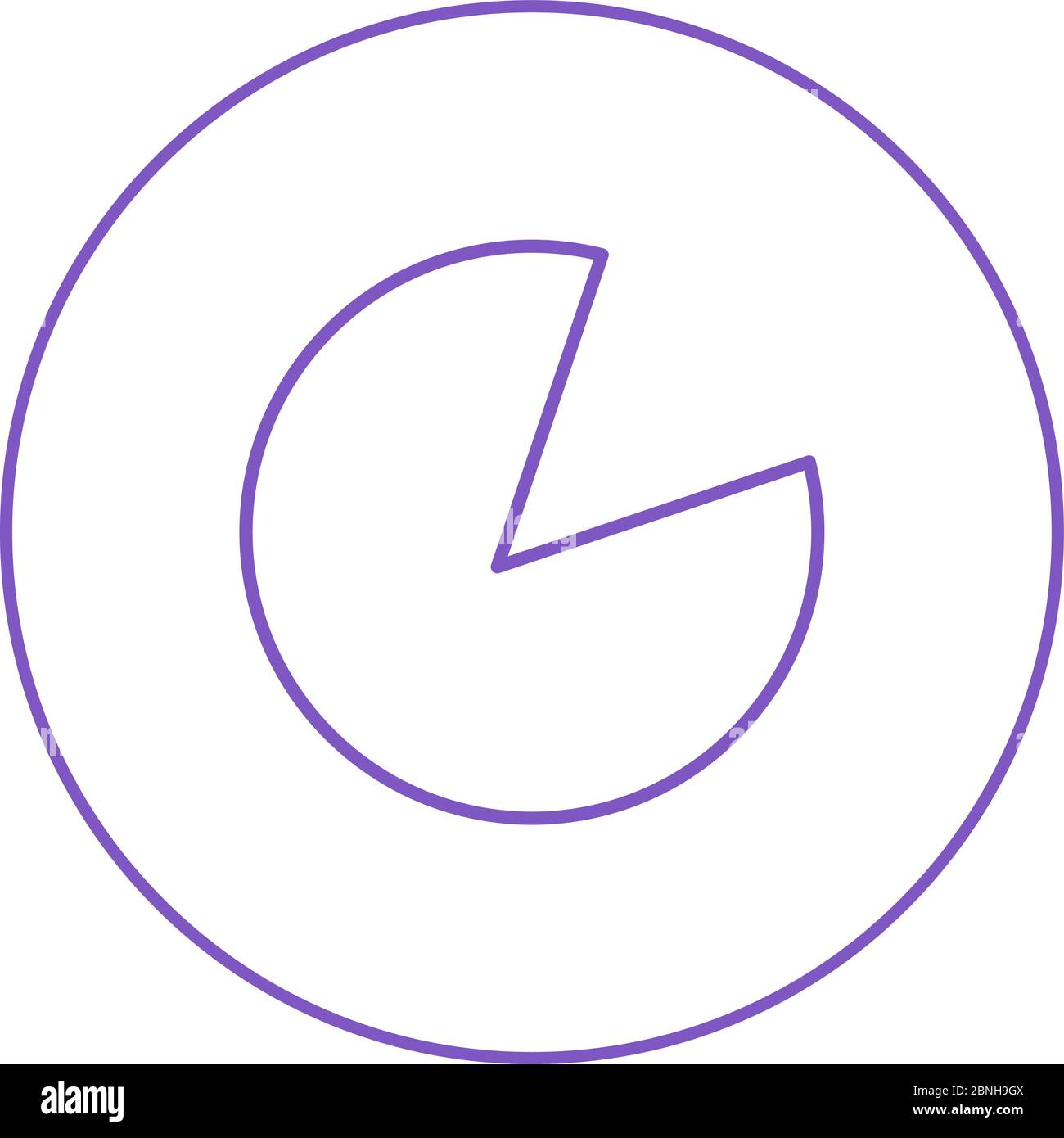 Beautiful Pie Chart Line Vector Icon Stock Vector Image & Art - Alamy