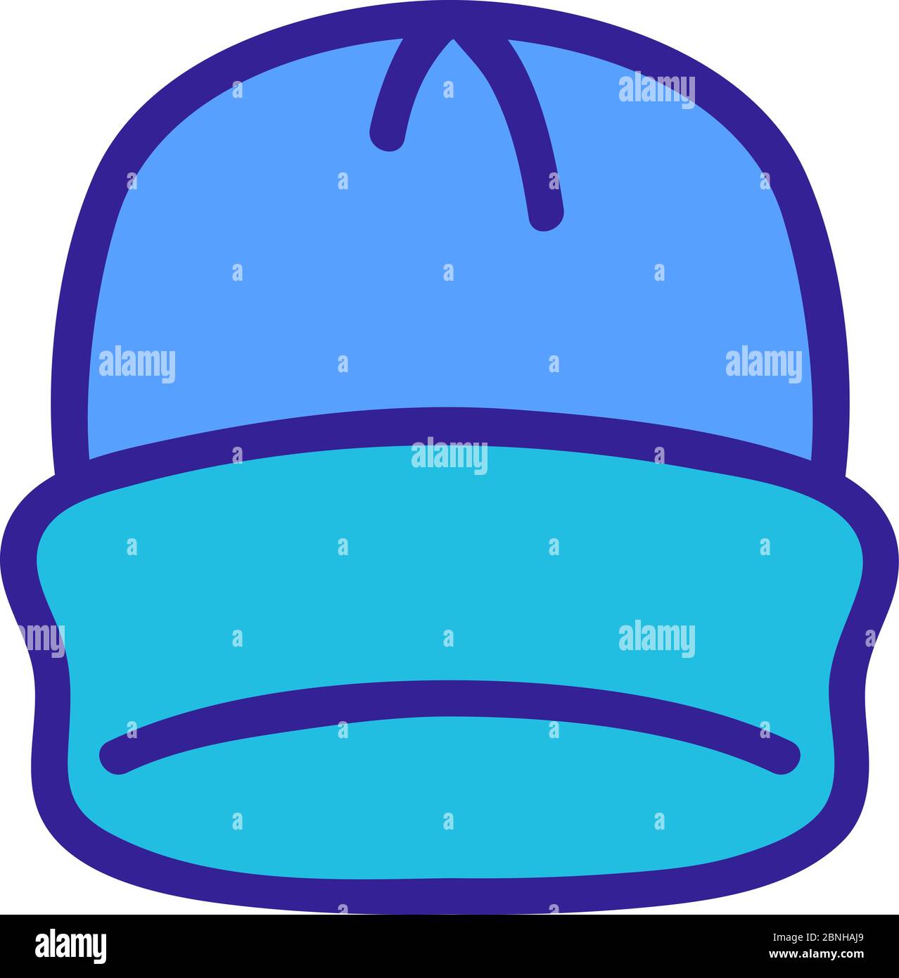 plain beanie with lapel icon vector outline illustration Stock Vector ...