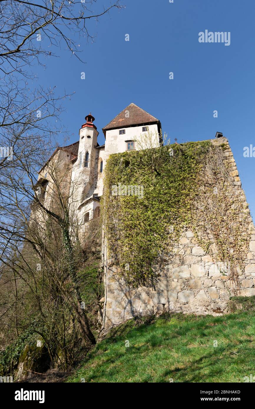 The medieval Clam castle in Austria, Perg im Unteren Muehlviertel Stock ...