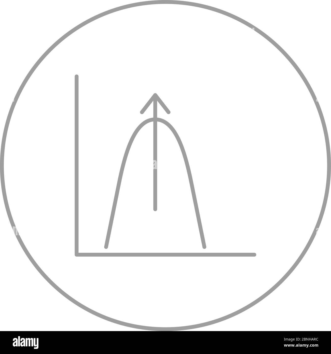 Beautiful Bell shaped graph line Vector Icon Stock Vector Image & Art ...