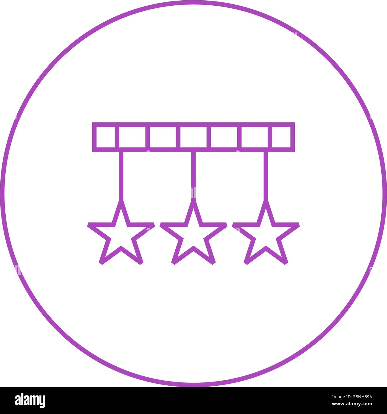 Beautiful Three Stars Line Vector Icon Stock Vector Image & Art - Alamy