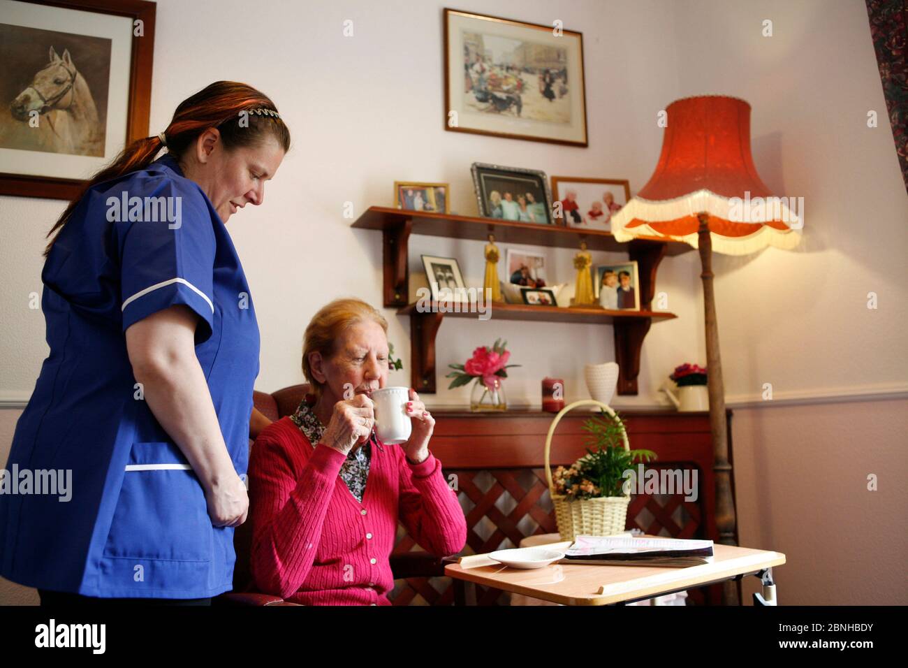 St Cecillia's resident Nancy Spenceley Stock Photo - Alamy