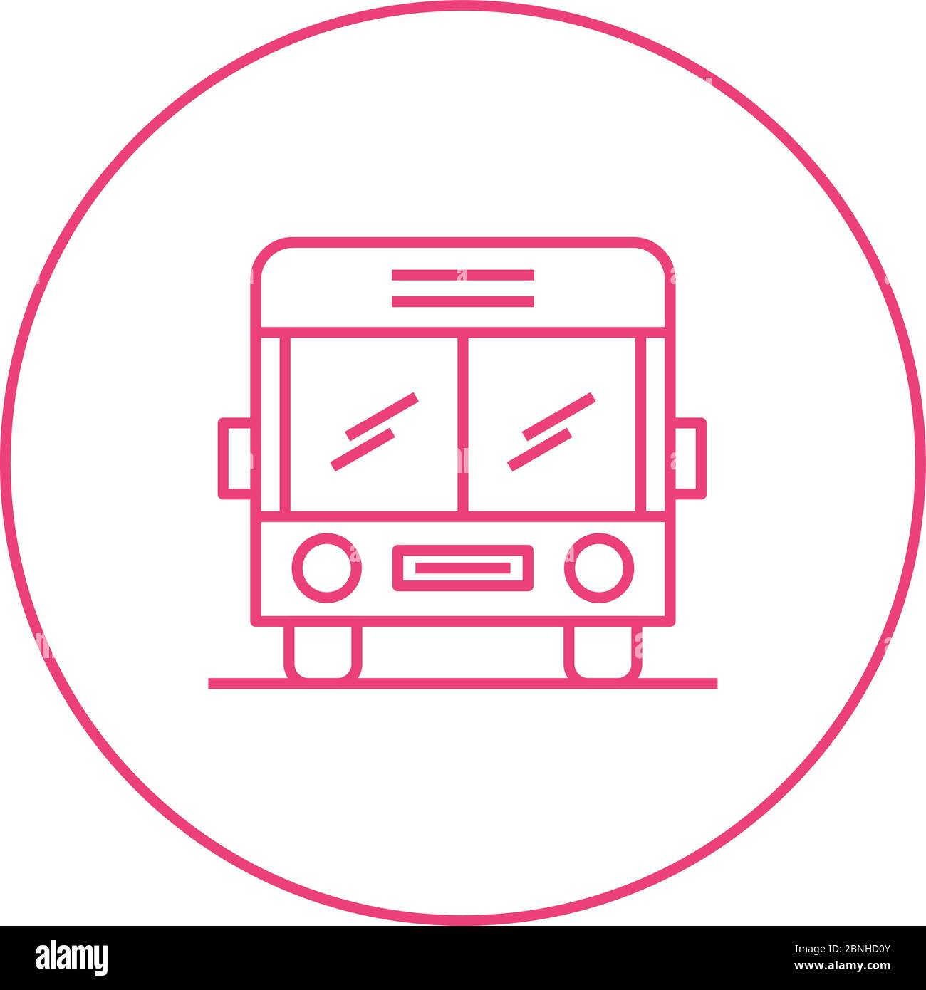 Beautiful School Bus Line Vector Icon Stock Vector Image & Art - Alamy