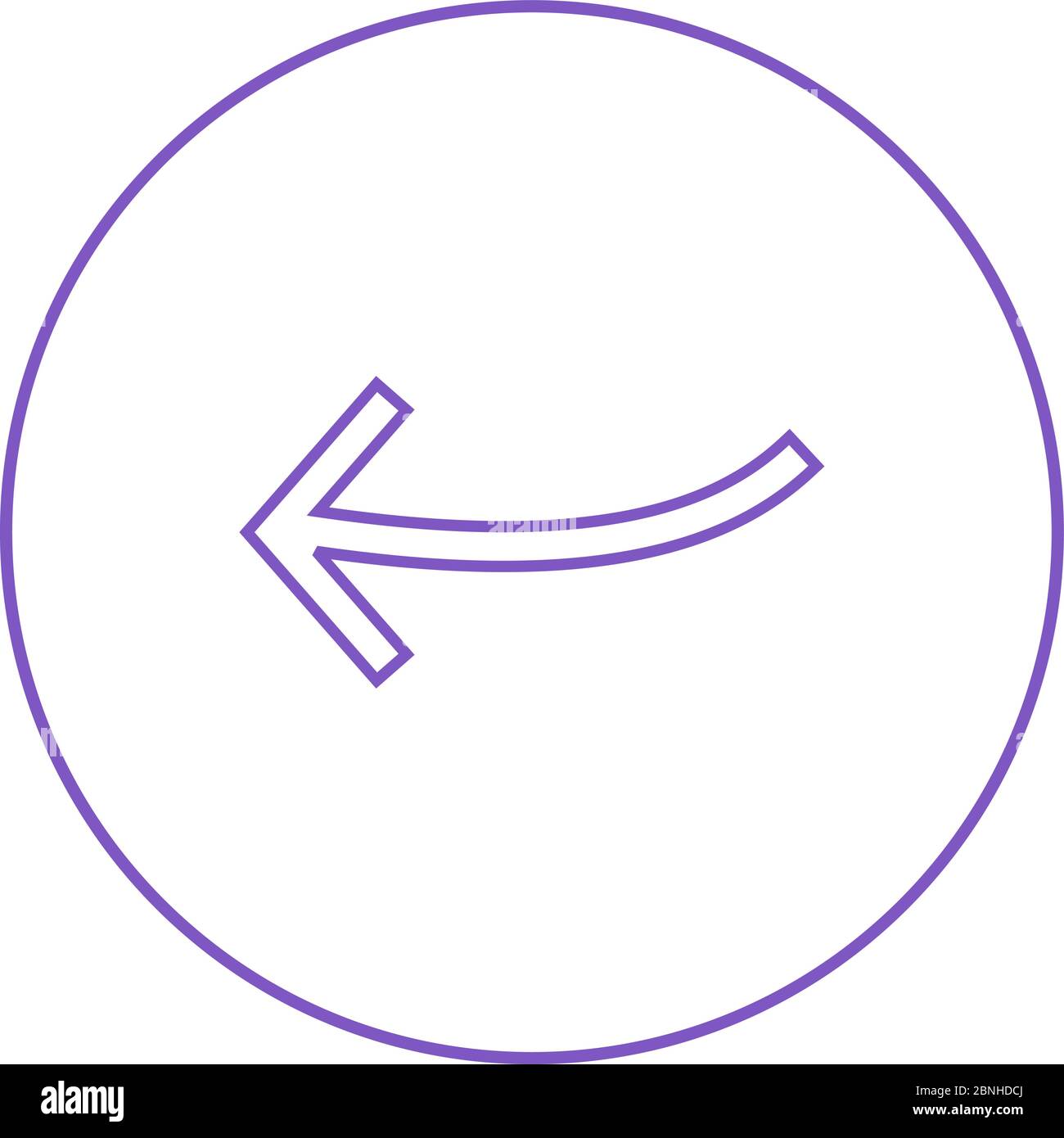 Beautiful Arrow Pointing Left Line Vector Icon Stock Vector Image & Art ...