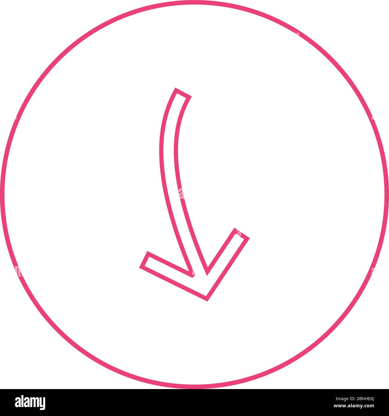 Beautiful Arrow Pointing Down Line Vector Icon Stock Vector Image & Art ...