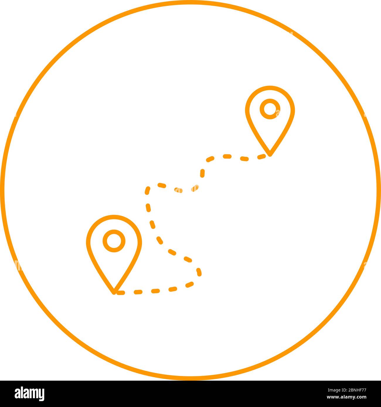 Beautiful Route Line Vector Icon Stock Vector Image & Art - Alamy