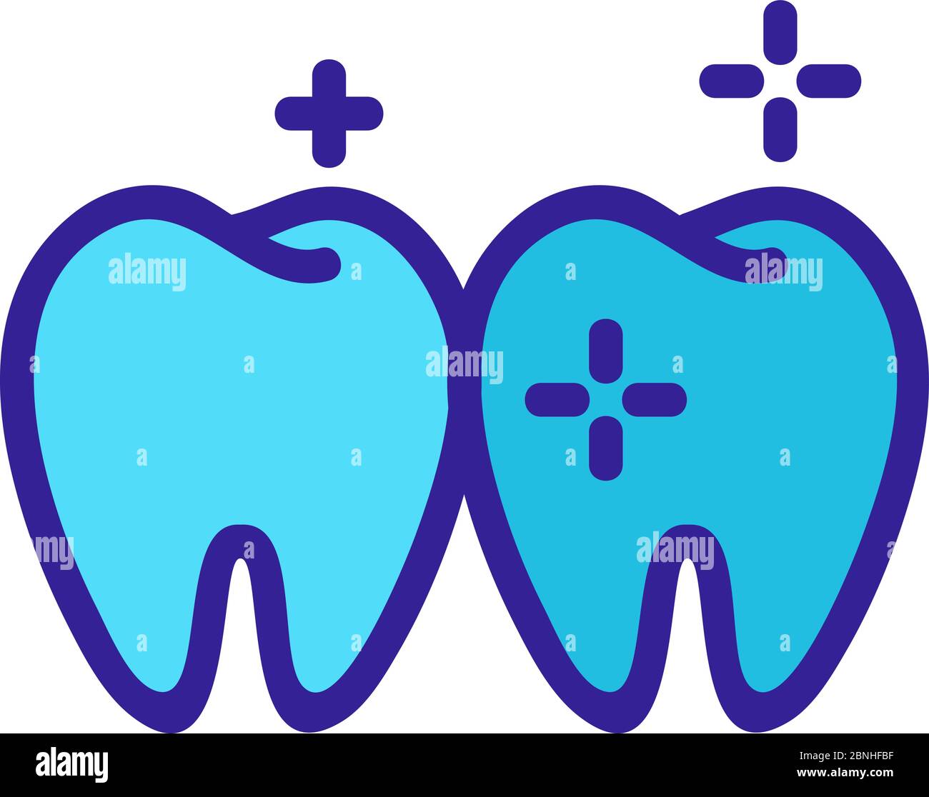 good condition teeth icon vector outline illustration Stock Vector ...