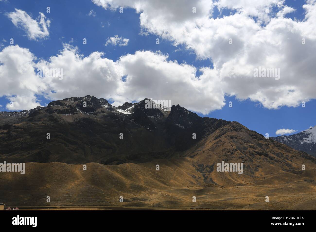 Peruvian landscape on the Andes plateau Stock Photo - Alamy