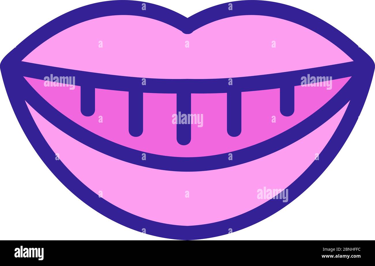 healthy smile icon vector outline illustration Stock Vector Image & Art ...